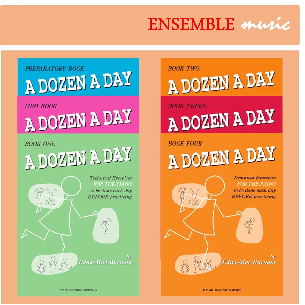 A Dozen A Day Technical Exercises for the Piano - Preparatory, Mini ...