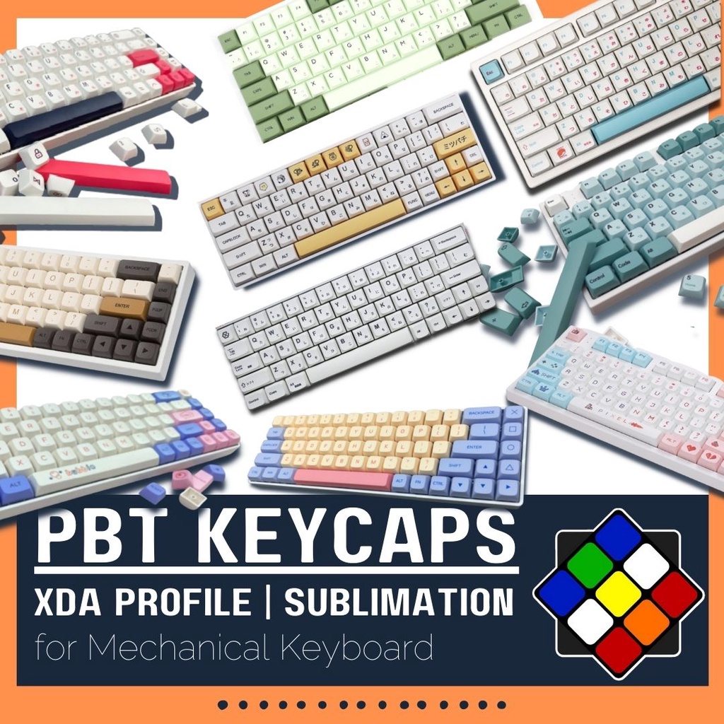 KEYCAPS PBT XDA Profile honey milky matcha shimmer GX-Sublimation Mini ...