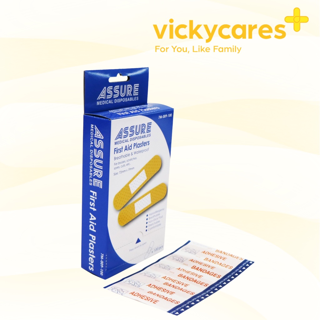 ASSURE FIRST AID PLASTER 72MM X 19MM (100PCS/BOX) | Shopee Singapore
