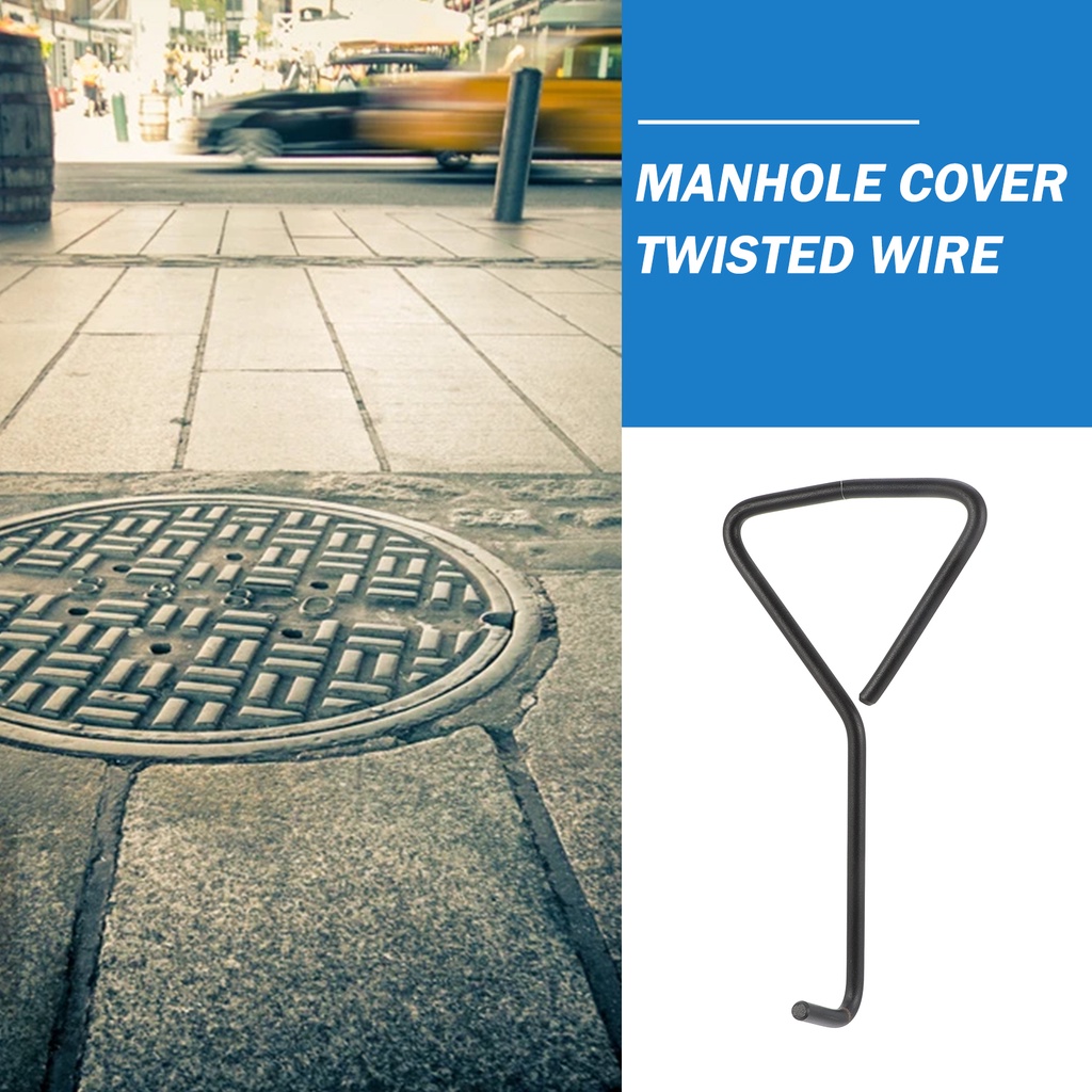 ♥ Handy Hook Lifting Tool Manhole Puller Manhole Puller Tool Black ...