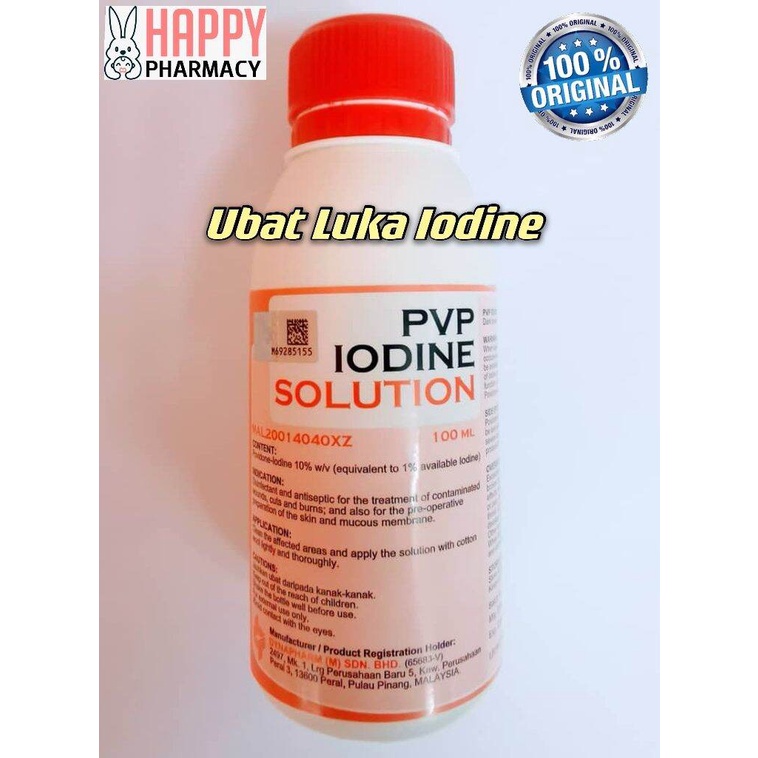 PVP IODINE Solution Povidone Iodine 100ml Antiseptic for External Wound ...