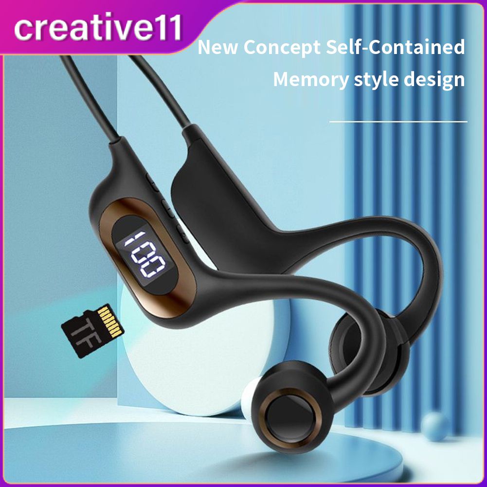 Bluetooth Headphones Akz-g3 Bone Conduction V5.3 Earhook Air Conduction Wireless Sports Earphone ...