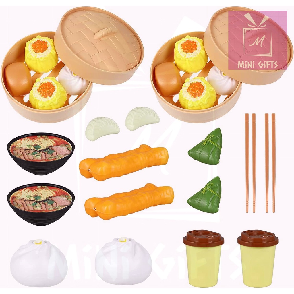 Pretend Play Kitchen Toy Dim Sum Toy Steamer Buns Chinese Breakfast Toy ...