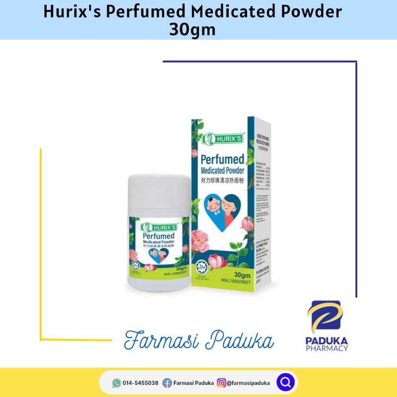 Hurix's Perfumed Medicated Powder 30gm | Shopee Singapore