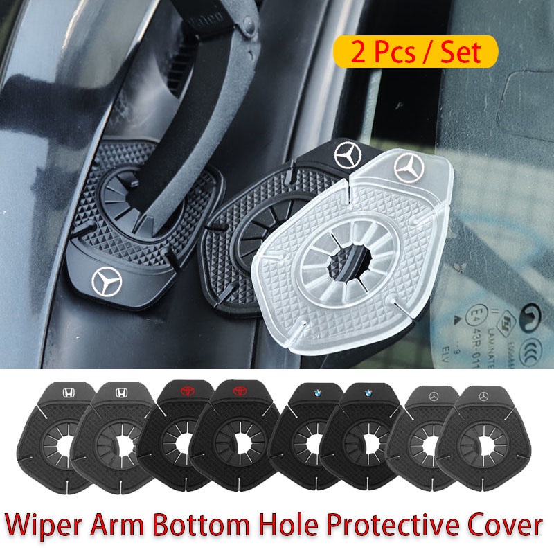 2PCS Car Windshield Wiper Arm Bottom Hole Protective Cover Silicone for ...