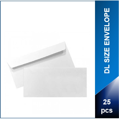 DL Size White Envelope, with Peel & Seal (25 pcs/pkt) | Shopee Singapore