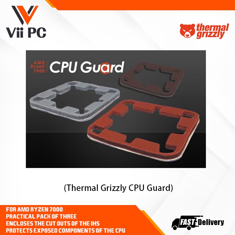 Thermal Grizzly CPU Guard-AMD Ryzen 7000/Practical pack of three ...