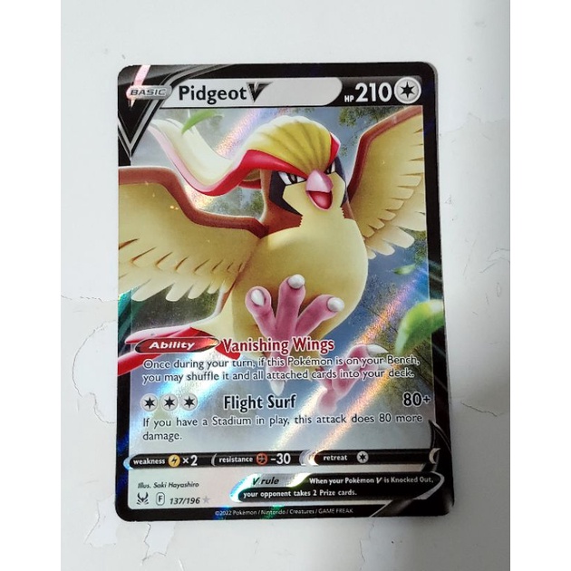 Pokemon pidgeot V lost origin card | Shopee Singapore
