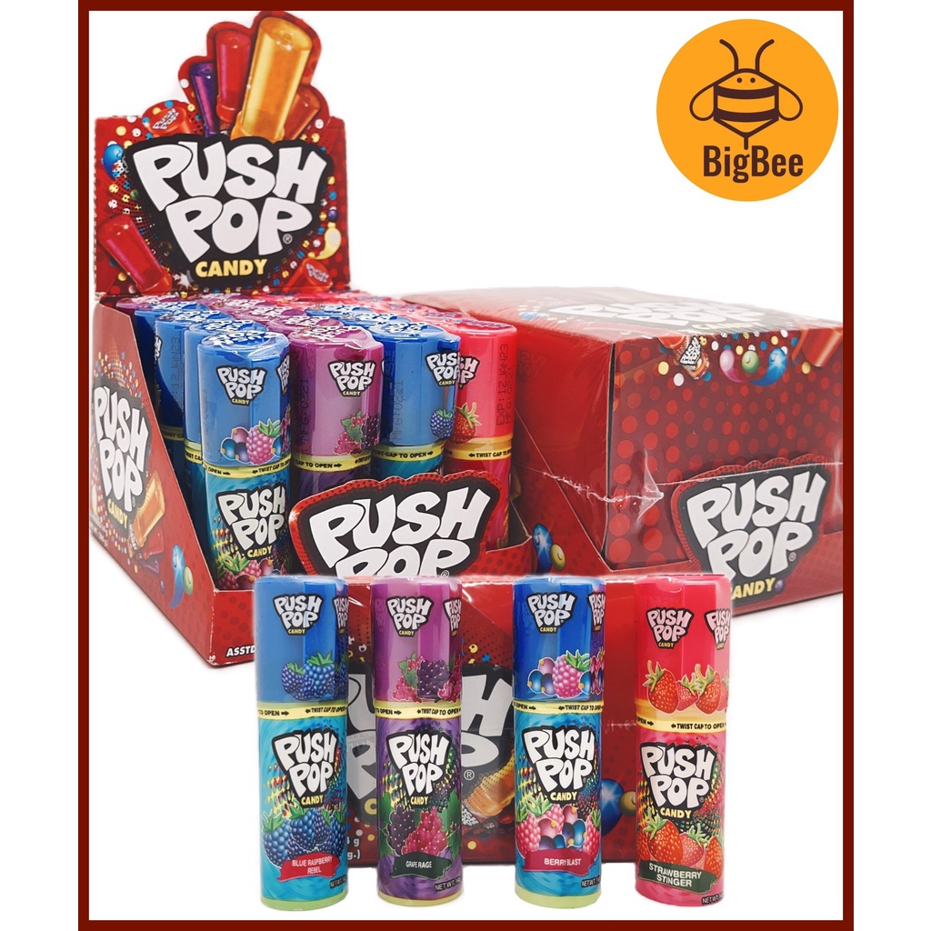 Push Pop Candy - 14g x 2pcs Assorted Flavours Strawberry / Grape Rage ...