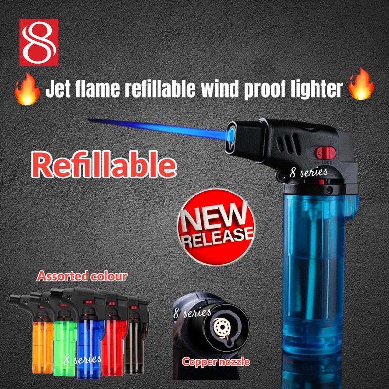 [ Bundle of 2] Windproof Lighter / straight jet /Ignition /Bbq Special ...
