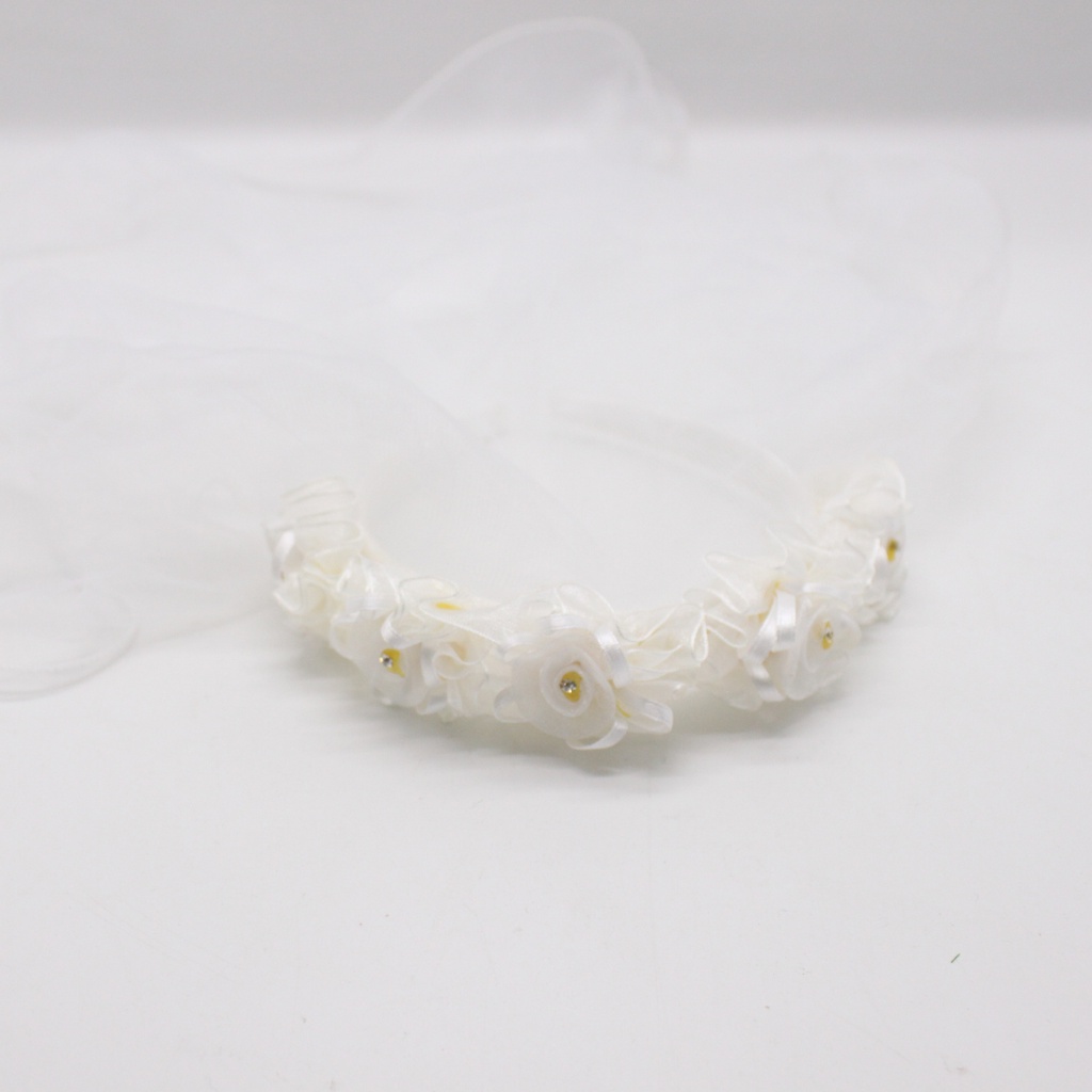 Christian Catholic - Flower hairband/Veil for Holy Communion ...