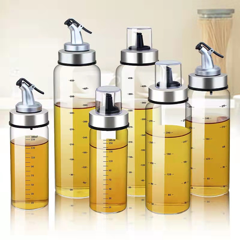 300/500ML Cooking Seasoning Oil Bottle Sauce Bottle Glass Storage ...
