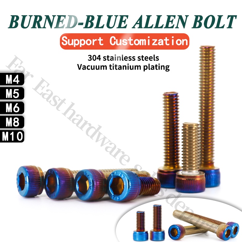 304 Stainless Steel Burnt Blue Cylinder Head Socket Head Cap Screw ...