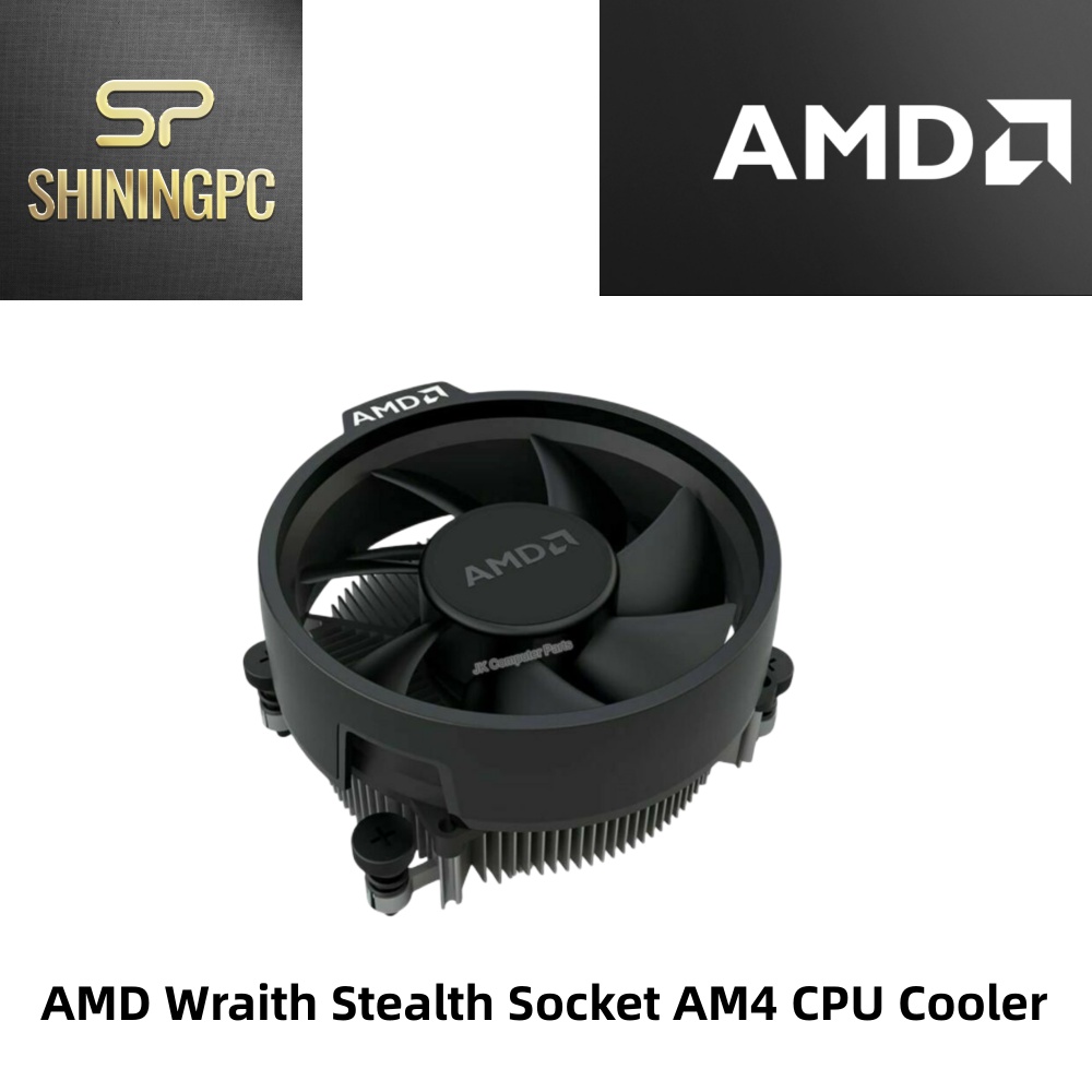 AMD Wraith Stealth Socket AM4 4-Pin Connector CPU Cooler with Aluminum ...