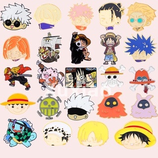 One Piece Anime Peripheral Lapel Pin Luffy Skull Hat Enamel Brooch ...
