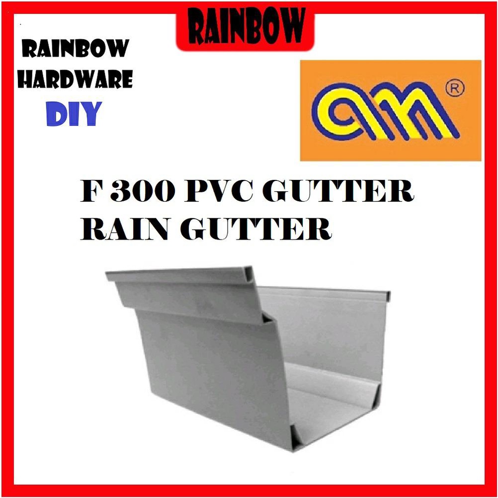 PVC GUTTER RAIN GUTTER FITTING ARENSI BRAND F300 (1 FEET TO 4 FEET ...