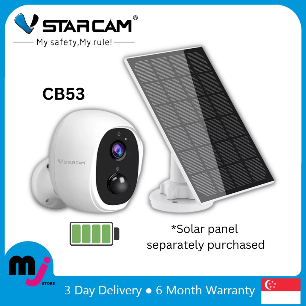 VStarcam CB53 2MP CCTV Camera Optional Solar Panel | Shopee Singapore