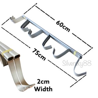 Ceiling Mount Laundry Rack Bamboo Pole Holder Clothes Drying Rack ...