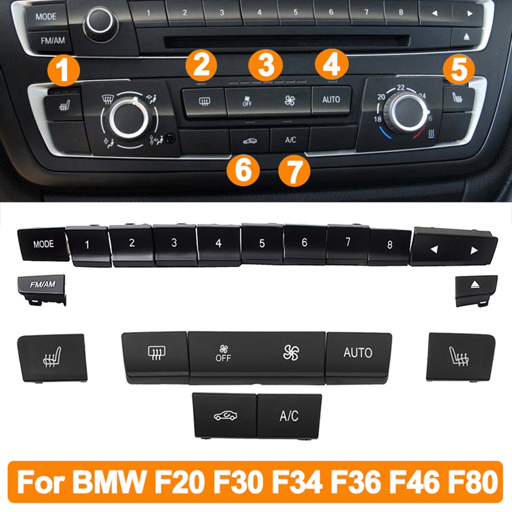 Car Dashboard CAir Conditioner AC Control Button CD Player Key Cap ...