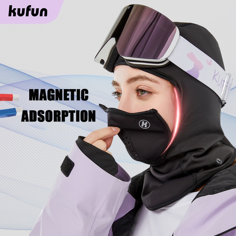 KUFUN Ski Face Shield Magnetic Mask for Women and Men Fast Drying ...
