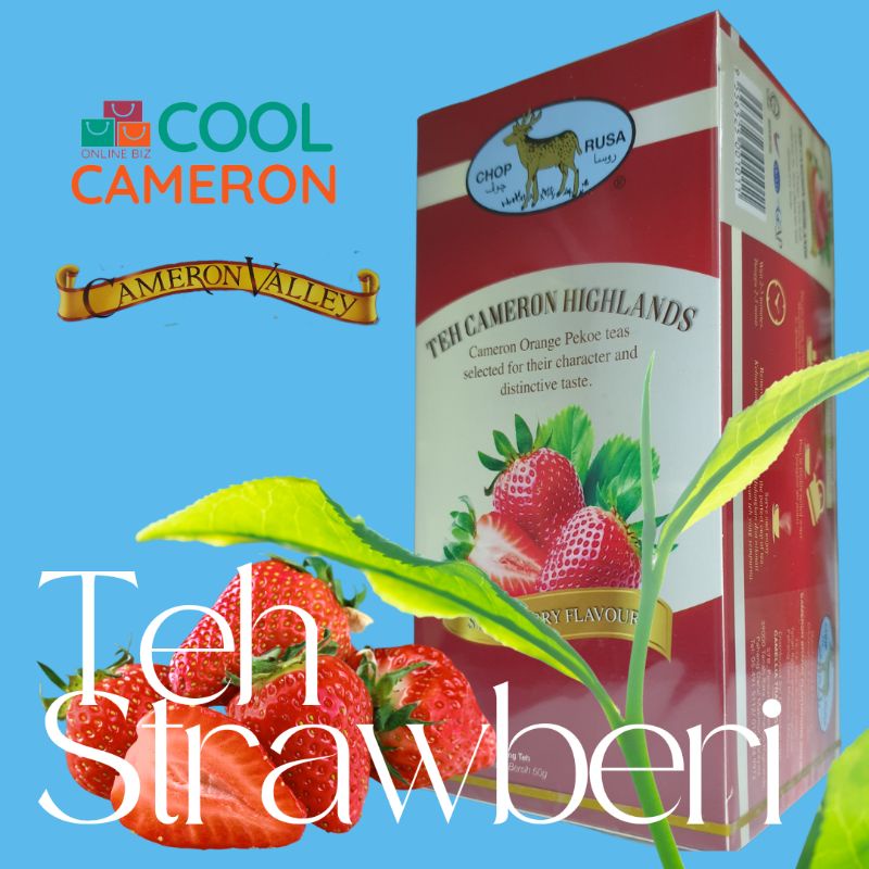 TEA TEH UNCANG STRAWBERI CHOP RUSA BHARAT TEA COOL CAMERON HIGHLANDS ...