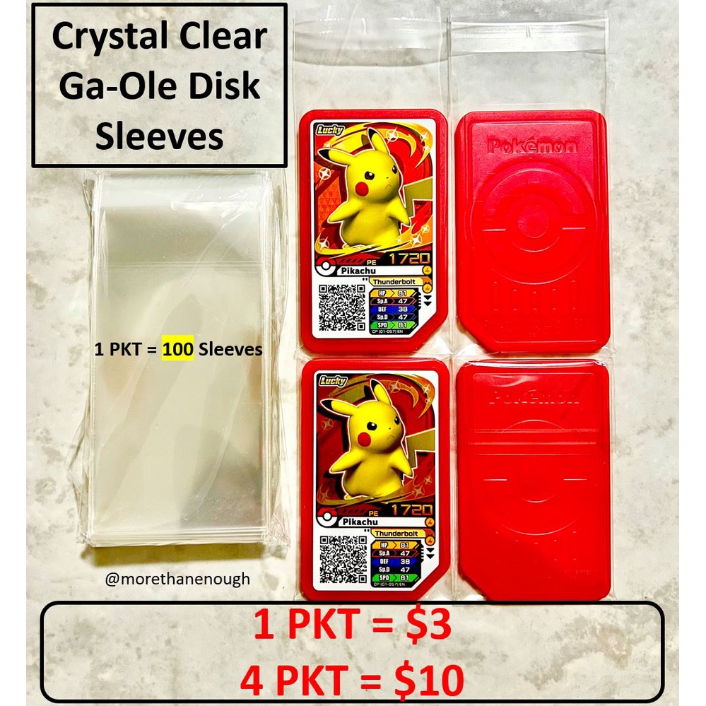 Pokemon Gaole Disk Crystal Clear Sleeves | Shopee Singapore