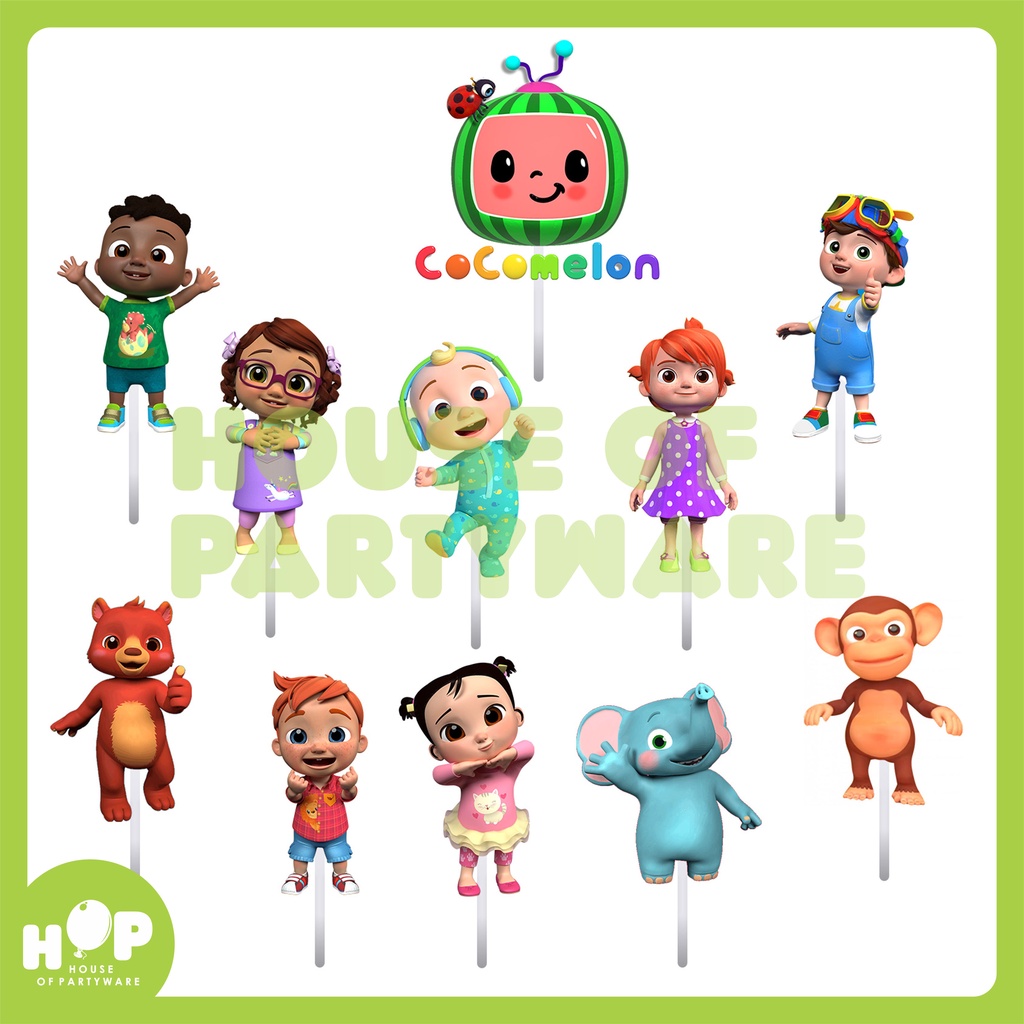 COCOMELON Cake Topper / COCO MELON Birthday Cake Decoration | Shopee ...