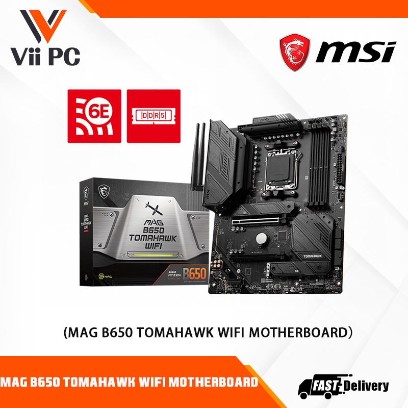 MSI MAG B650 TOMAHAWK WIFI DDR5 AMD B650 ATX Wi-Fi 6E AM5 B650 ...