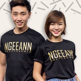 Ngee Ann Unisex Black/Gold Drifit T-Shirt | Shopee Singapore