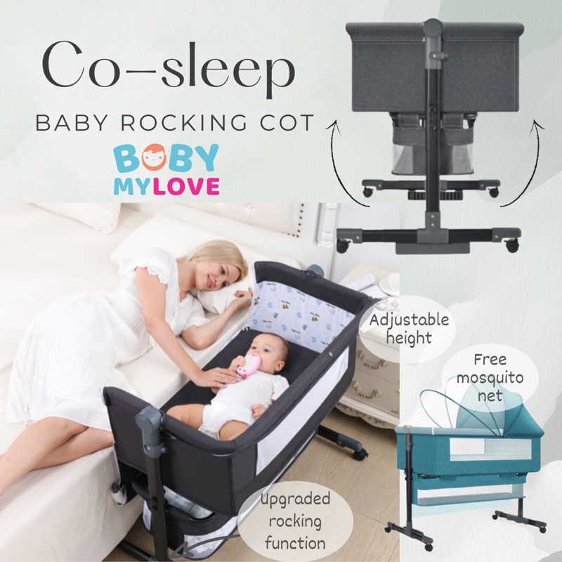 Upgraded BC Baby Portable Bedside Bed Rocking Cot | Shopee Singapore