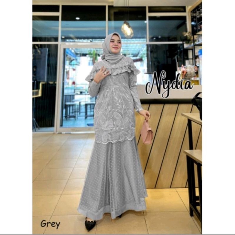 Adn Nydia Gown Muslimah maxi dress baju Majlis Dinner Nikah Tunang Baki ...