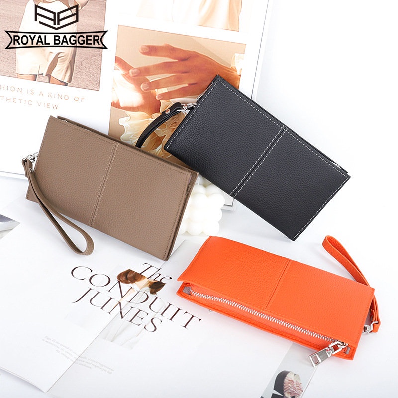 Royal Bagger Women Long Wallets New Genuine Cow Leather Fashion Ladies ...