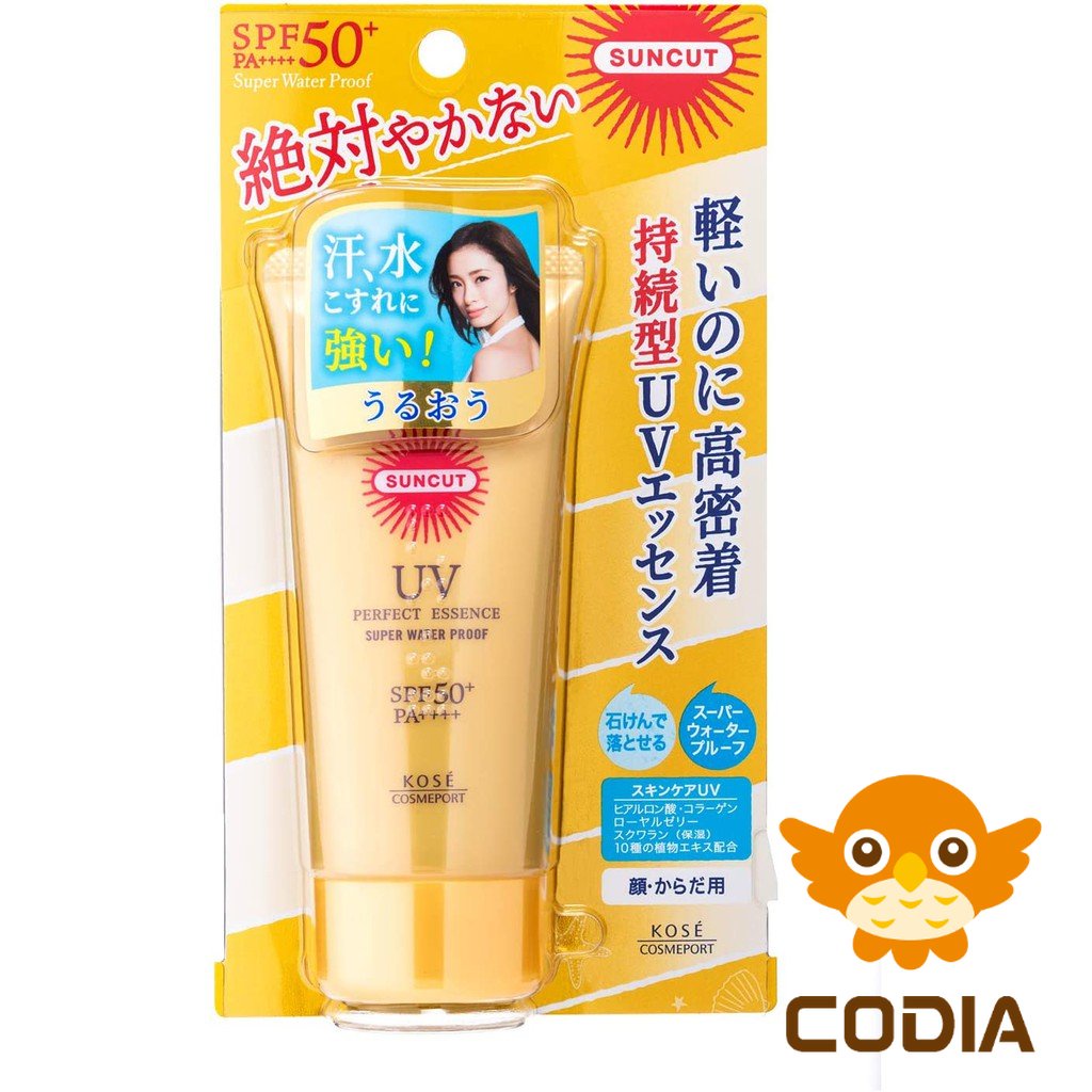 KOSE Suncut UV perfect essence SPF 50+ PA+++ | Super Water Proof - 60g (Made in Japan)Gift ...