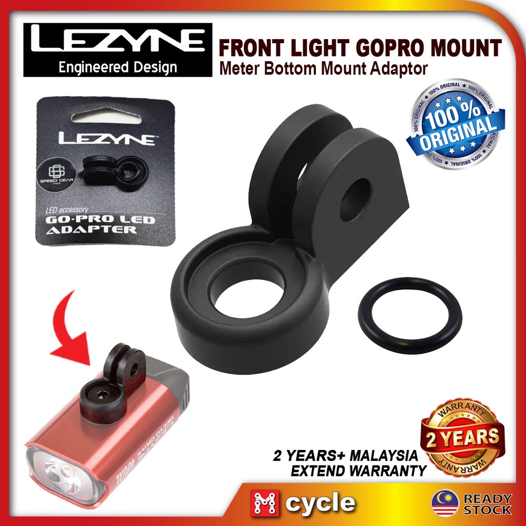 LEZYNE Go-pro LED Front light Gopro Adapter Mount Lamp Holder Black Car ...