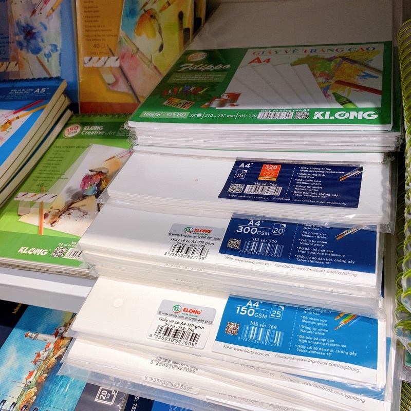 KLONG - Vietnamese drawing paper size A4/ A3 - weight 100gsm / 150gsm ...