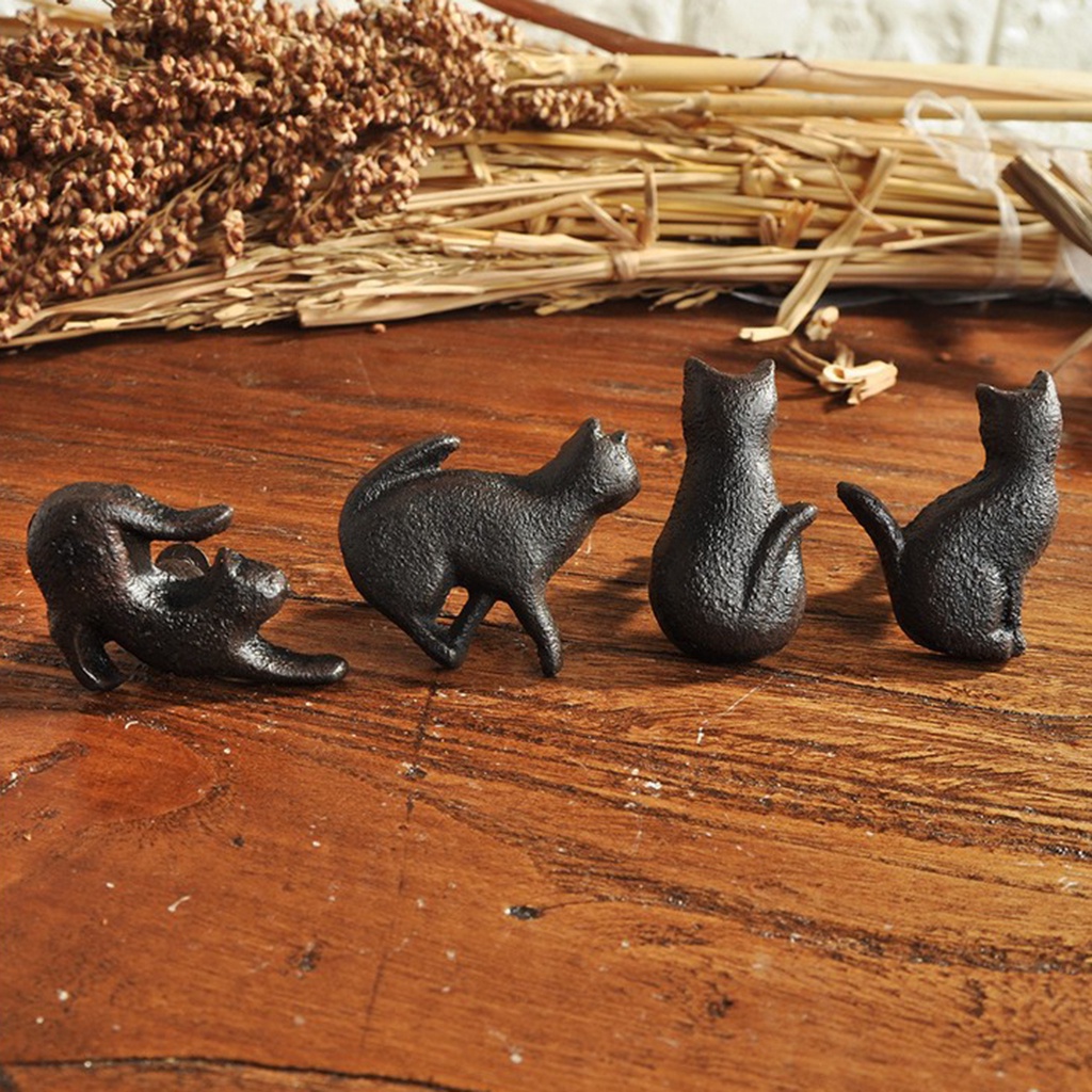 Cast Iron Cute Cat Door Drawer Cabinet Wardrobe Pull Handle Knobs ...