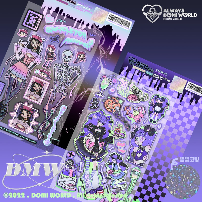 [Domi World] Halloween Starlight Coating Stickers (2type) | Shopee ...