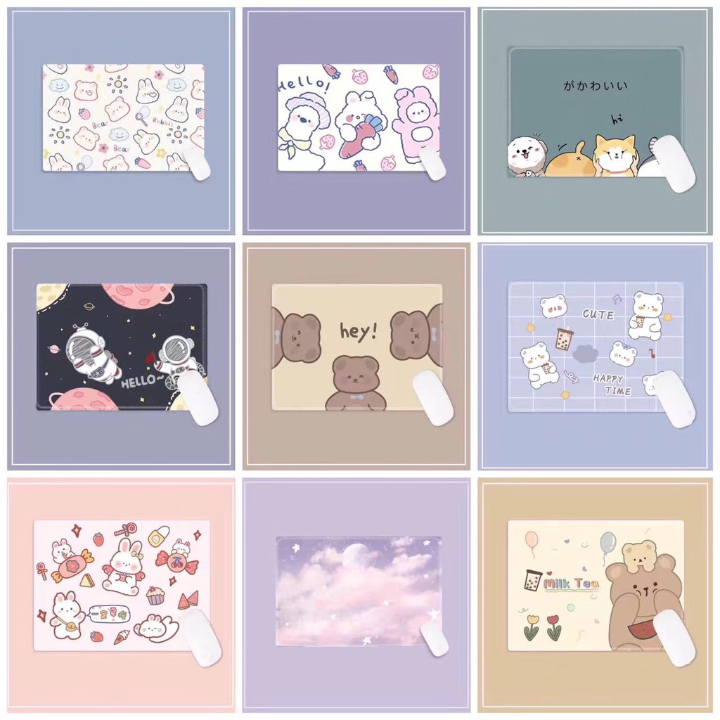 Rectangular mouse pad cartoon cute pattern work and study desk mat ...