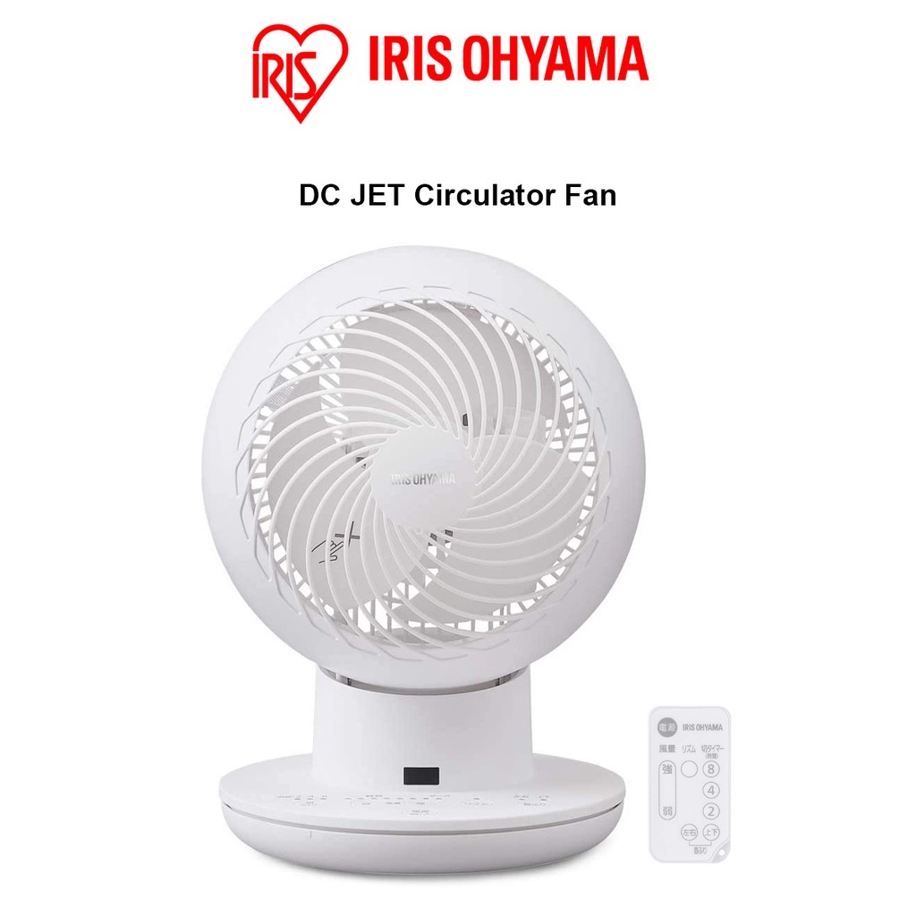 Iris Ohyama - Compact, Powerful, Horizontal & Vertical Swing 6" DC JET Circulator Fan, PCF ...