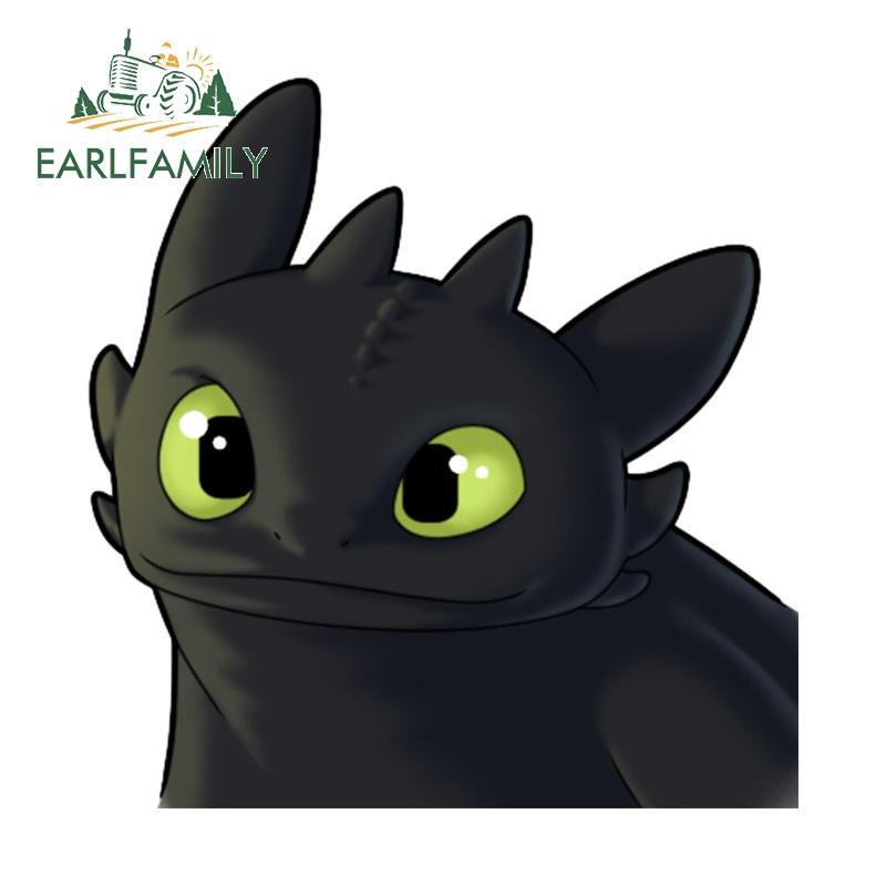 EARLFAMILY 13cm x 12.6cm for Toothless Car Sticker Cute Anime Car ...