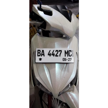 Embossed acrylic motorcycle license plate (front and back) | Shopee ...