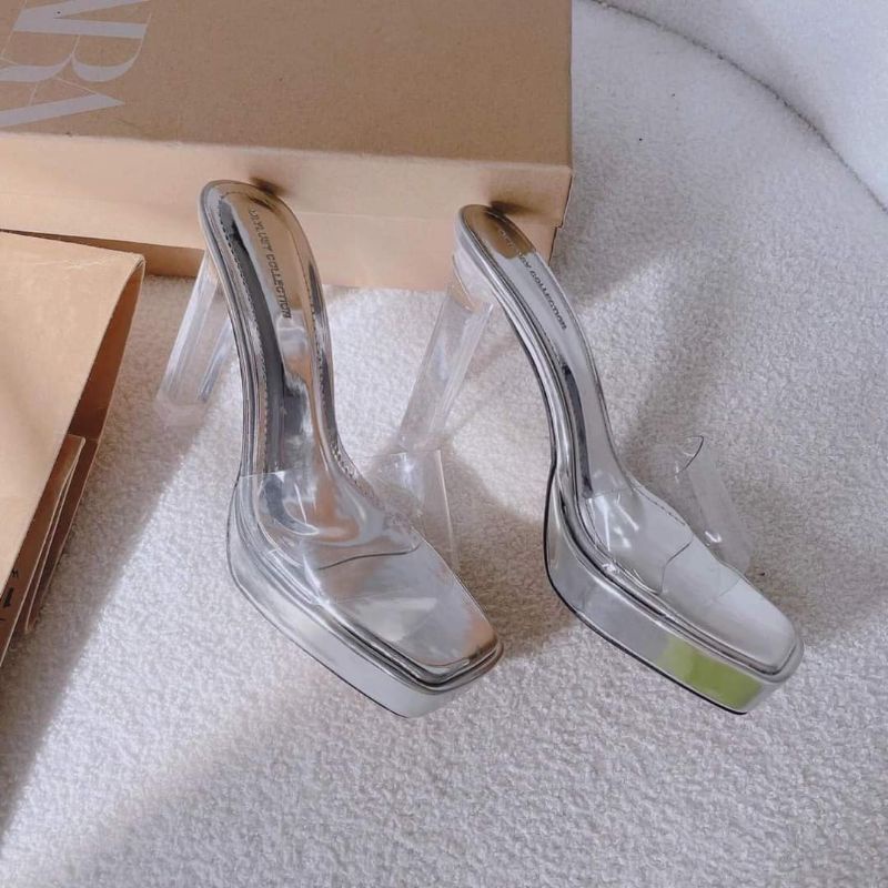 High Heels With Transparent Bands And Soft Transparent Soles Full Box ...