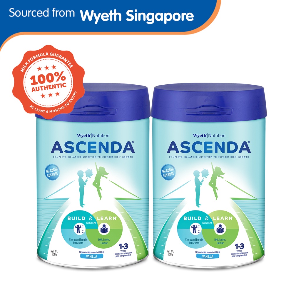 [Bundle of 2] Wyeth Nutrition S-26 Ascenda 850g (1-3 years) Milk Powder | Shopee Singapore