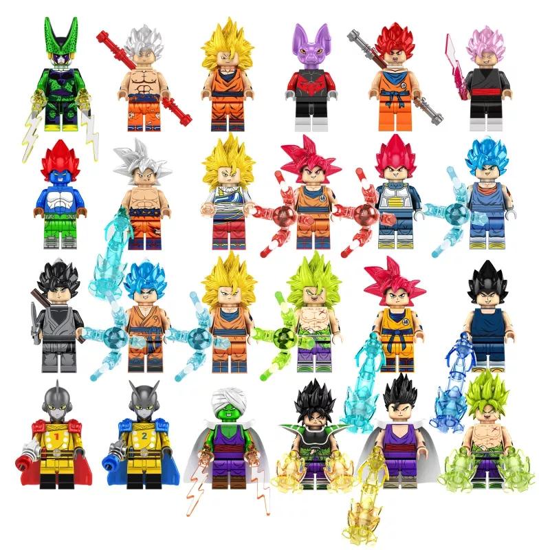 DBZ Anime Cartoon Mini figures Building Blocks Toy Son Goku Cell Dragon ...