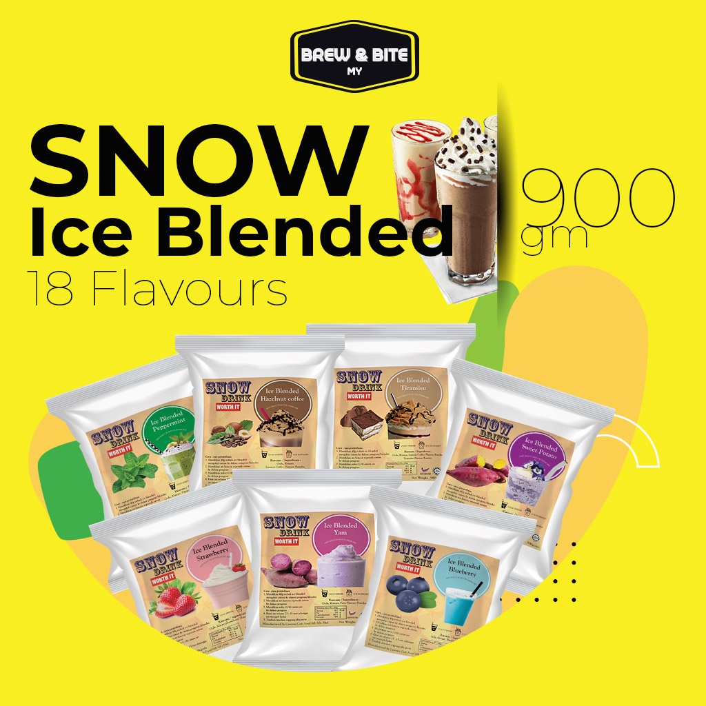 Snow 900g Ice Blended Premix Powder Halal - Frappe / Smoothie / Juice ...