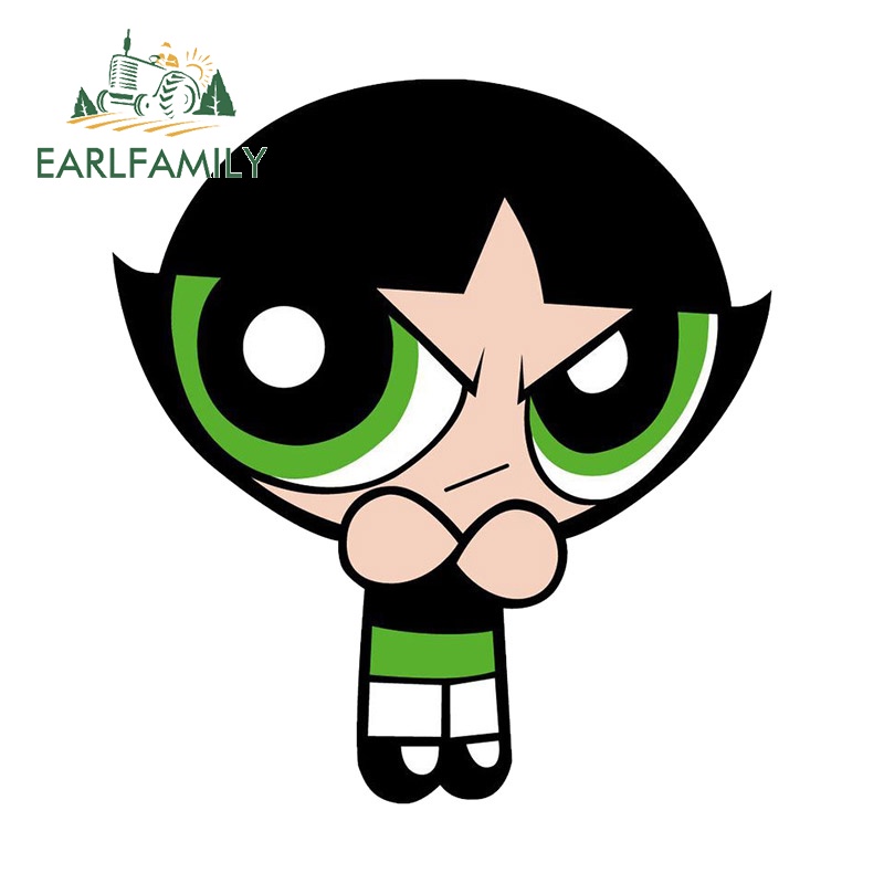 EARLFAMILY for Buttercup Powerpuff Girls Car Stickers Anime Creative ...