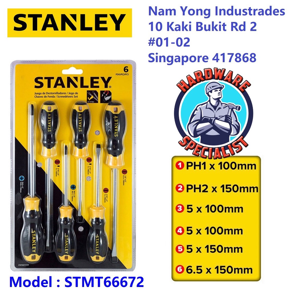 Stanley 6 PCS Cushion Grip Screwdriver Set STMT66672 / STMT66679 ...