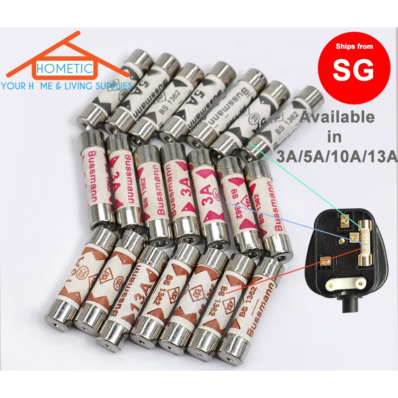 Fuse BS1362 3A 5A 10A 13A | Shopee Singapore
