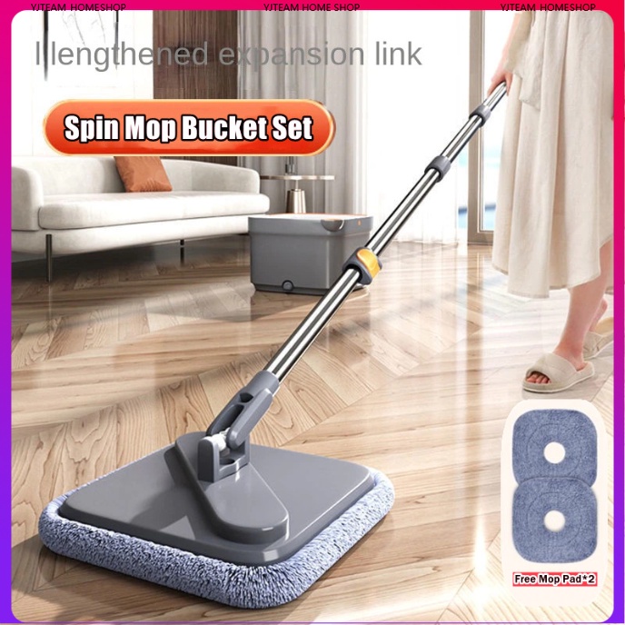【IN Stock】Automatic Magic Mop Floor Mop Self Cleaning Nano Microfiber ...