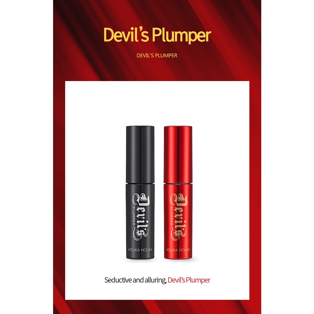 HOLIKA HOLIKA Devil's Plumper - Lip Plumping Primer + Glow Topper | Shopee Singapore